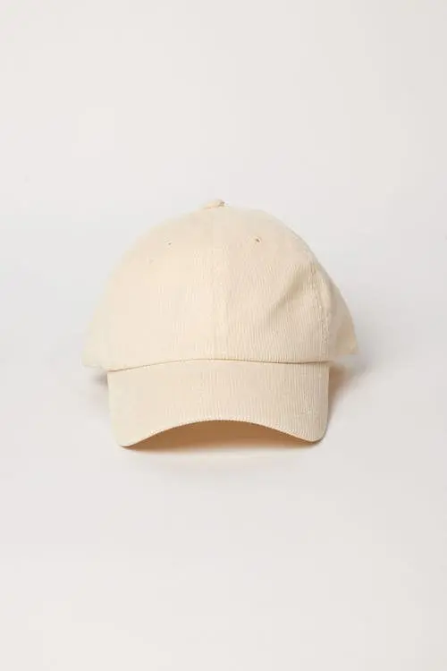 Hat Attack Cord Cap - Ivory