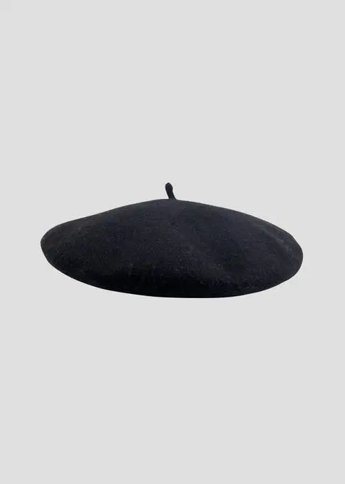 Hat Attack Wool Beret - Black