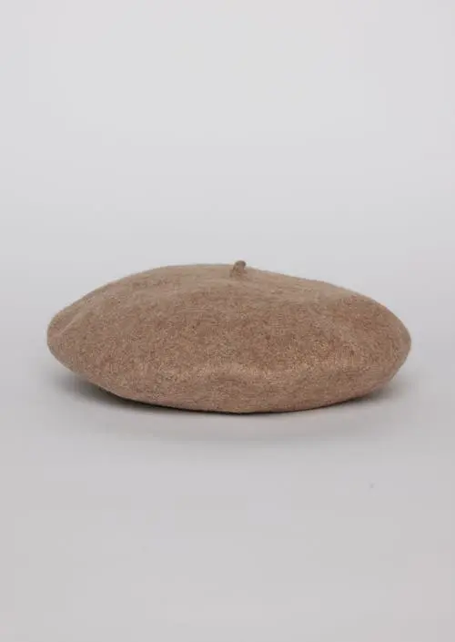 Hat Attack Wool Beret - Taupe