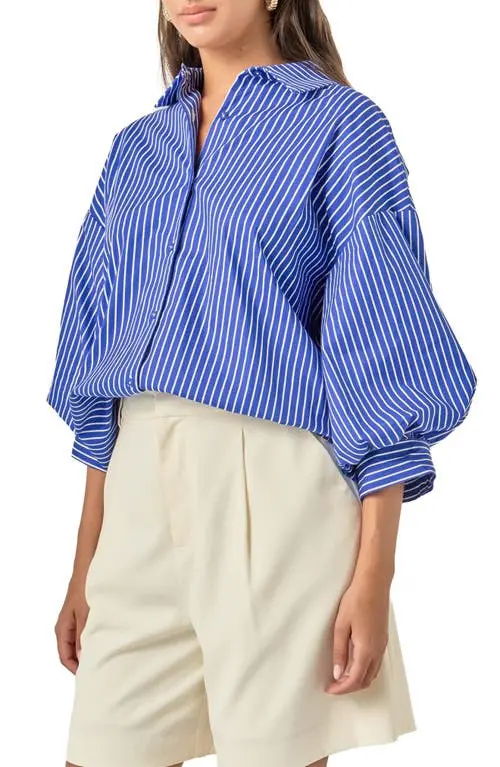 English Factory Stripe Balloon Shirt