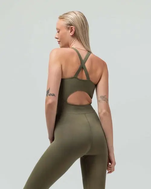 REFORMER Keyhole Back Bodysuit - Olive