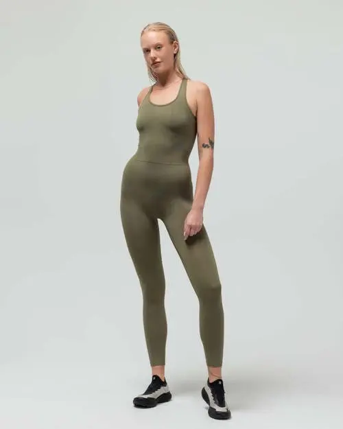 REFORMER Keyhole Back Bodysuit - Olive