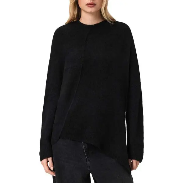 ALLSAINTS Lock Merino Wool Blend Sweater - Black
