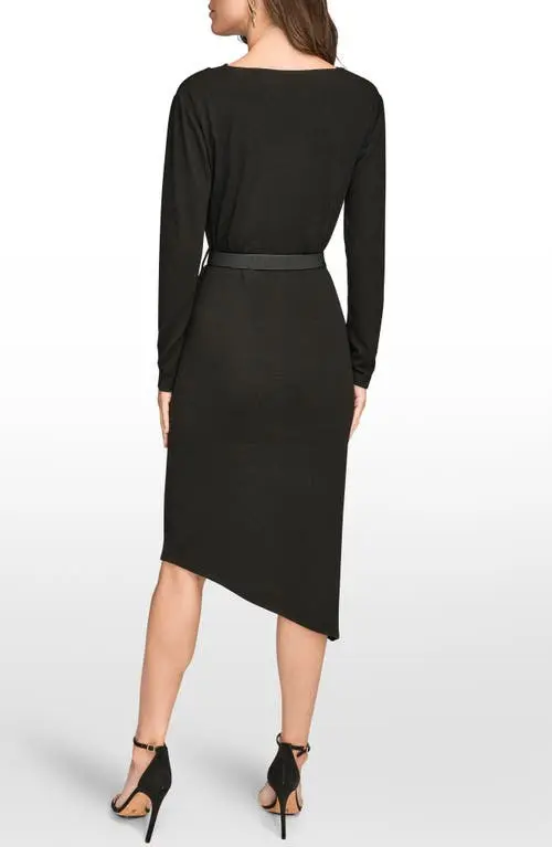 Donna Karan New York Long Sleeve Cowl Neck Sheath Dress