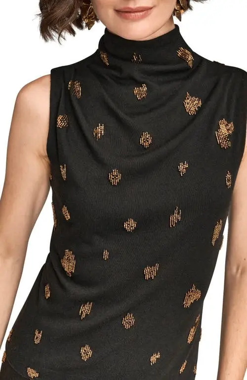 Donna Karan New York Embellished Ruched Knit Top