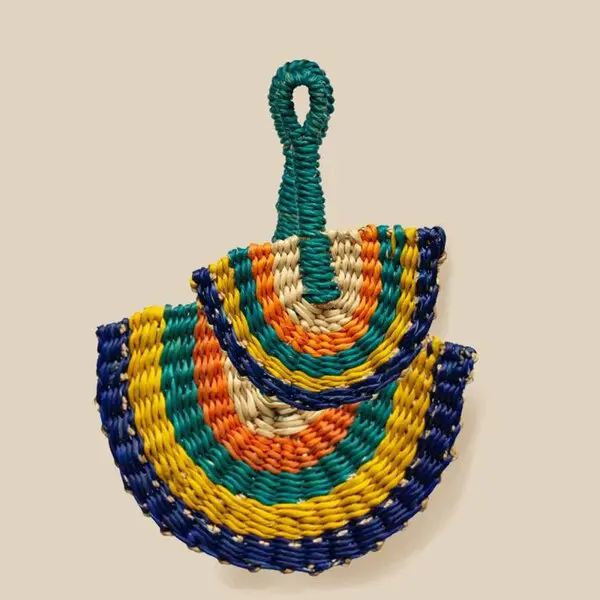 INDEGO AFRICA Mini Fan Bag Charm - Blue
