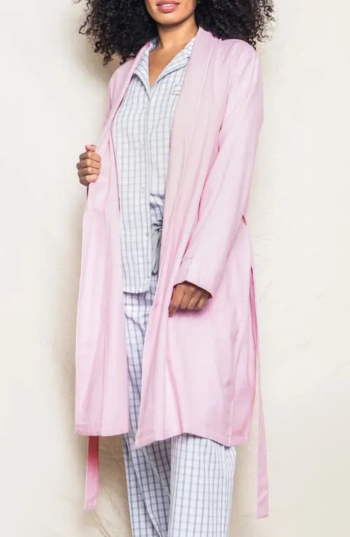 PETITE PLUME Cotton Flannel Robe - Pink
