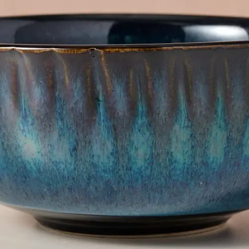 TEN THOUSAND VILLAGES Canh Drip Glaze Bowllarge
