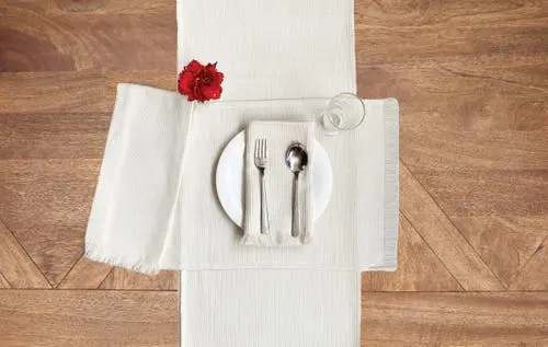 C&F HOME Waffle Weave Placemats - Off-white