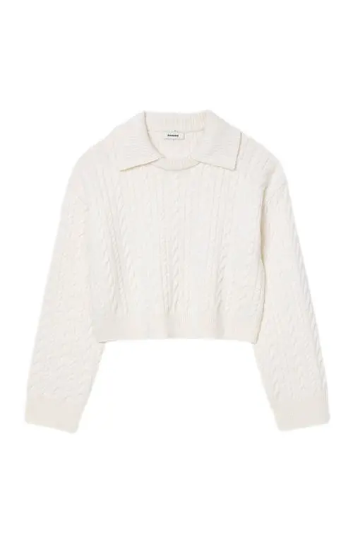 Sandro Sailor-neck Fine Knit Sweater - Ecru