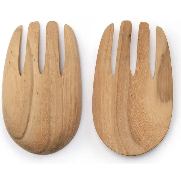 OTHERS TRADE FOR HOPE Wood Salad Claws Set Of 2 - Natural