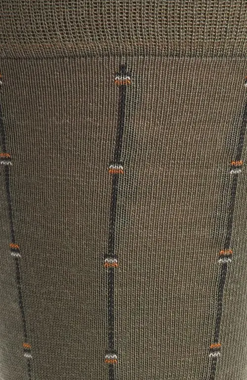 Pantherella Botolph Vertical Mini Box Stripe Dress Socks - Graphite