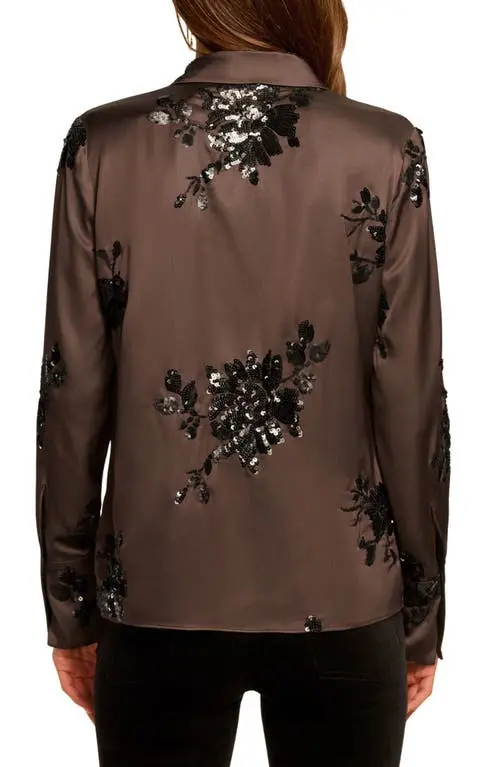 Ramy Brook Sara Sequined Button-up Shirt