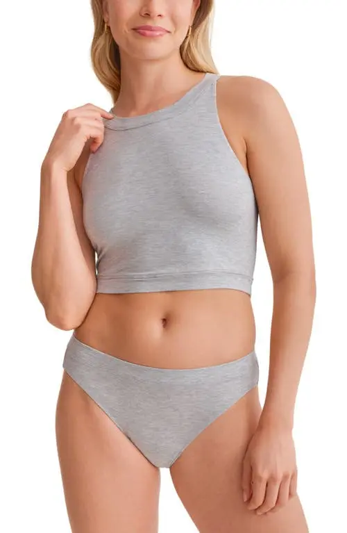 Fleur't Silicone Edge Bikini Bottom - Heather Grey
