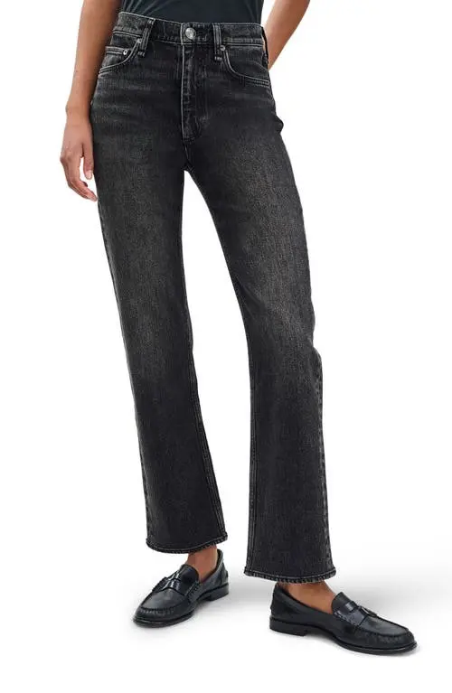 Rag & Bone Harlow Mid-rise Straight Leg Ankle Jeans