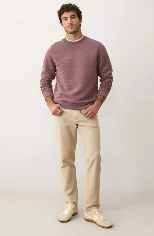 Marine Layer Corbet Quilted Crewneck Sweatshirt - Plum Steel