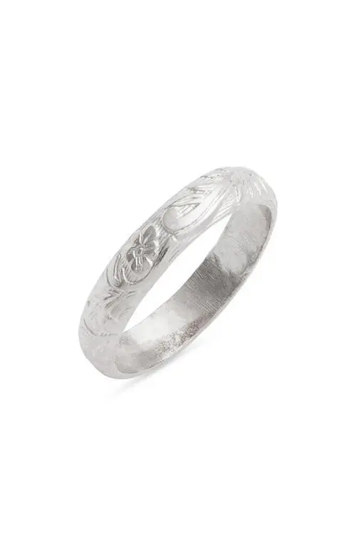 NASHELLE Slim Flora Ring - Sterling Silver