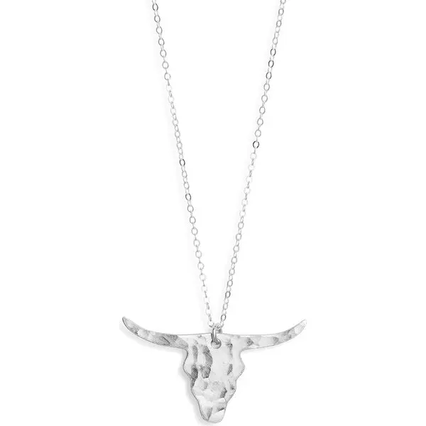 NASHELLE Longhorn Pendant Necklace - Sterling Silver