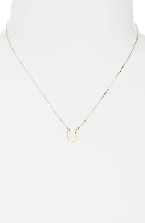 NASHELLE Horseshoe Pendant Necklace - Gold Fill