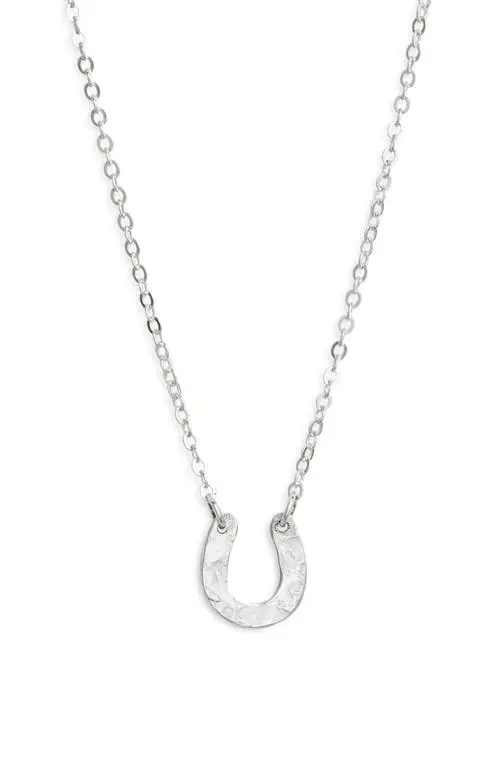 NASHELLE Horseshoe Pendant Necklace - Sterling Silver