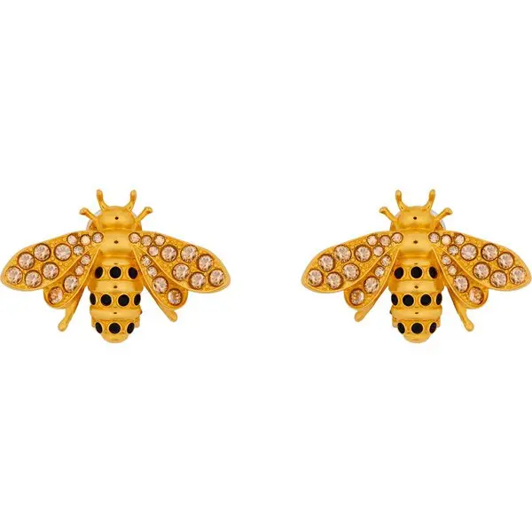 Oscar De La Renta Bee Stud Earrings - Golden Shadow