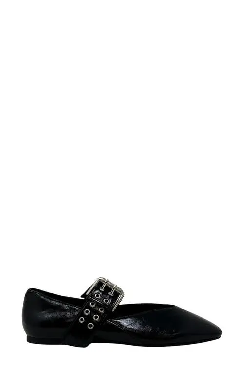 SHU SHOP Buckle Strap Flats - Black