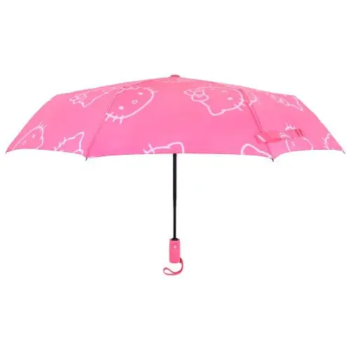 SANRIO HELLO KITTY Allover Head Print Umbrella - Pink