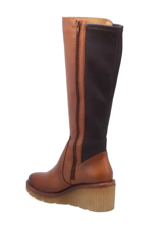 Miz Mooz Adriana Platform Wedge Boot - Brandy