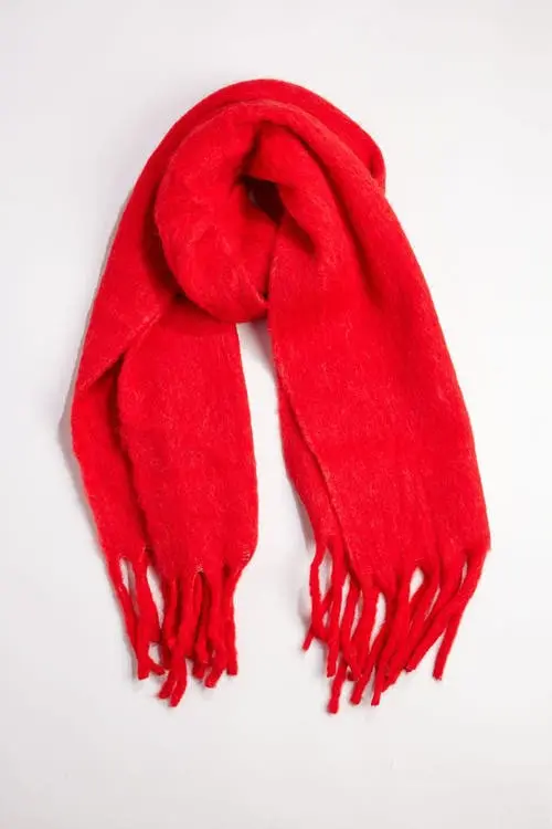 Hat Attack Cozy Solid Scarf - Cherry