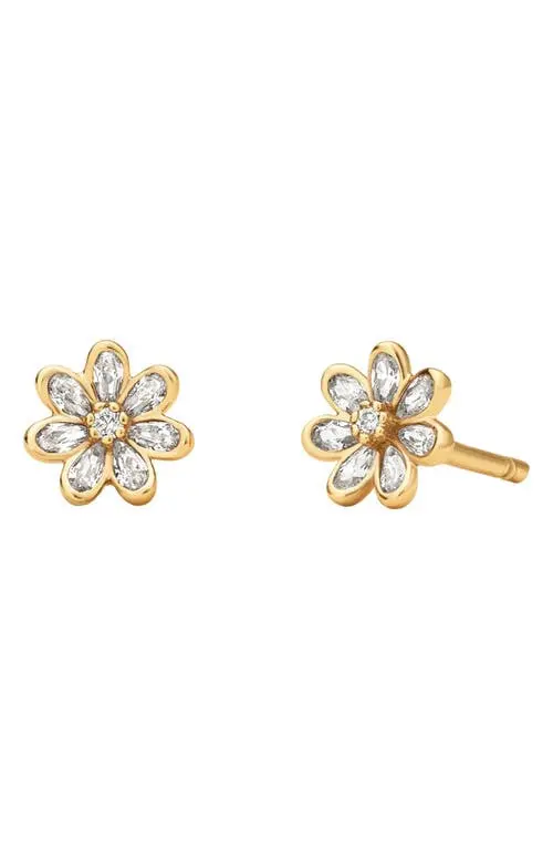 MADE BY MARY Flora Luxe Stud Earrings - Gold Vermeil