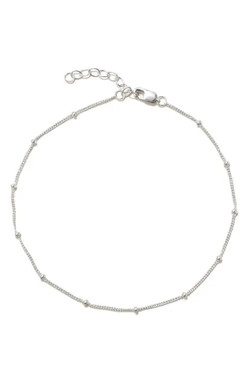 MADE BY MARY Satellite Chain Anklet - Silver