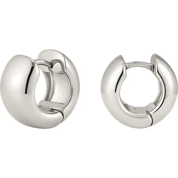MADE BY MARY Sol Hoop Earrings - Rhodium Plated