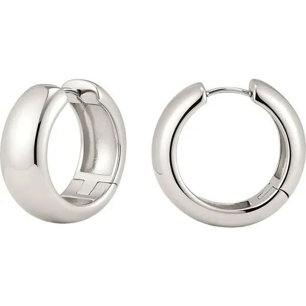 MADE BY MARY Sol Hoop Earrings - Rhodium Plated