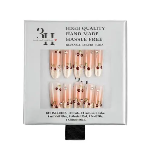 3H NAILS Cherry Bloom Luxury Handmade Press On Nails