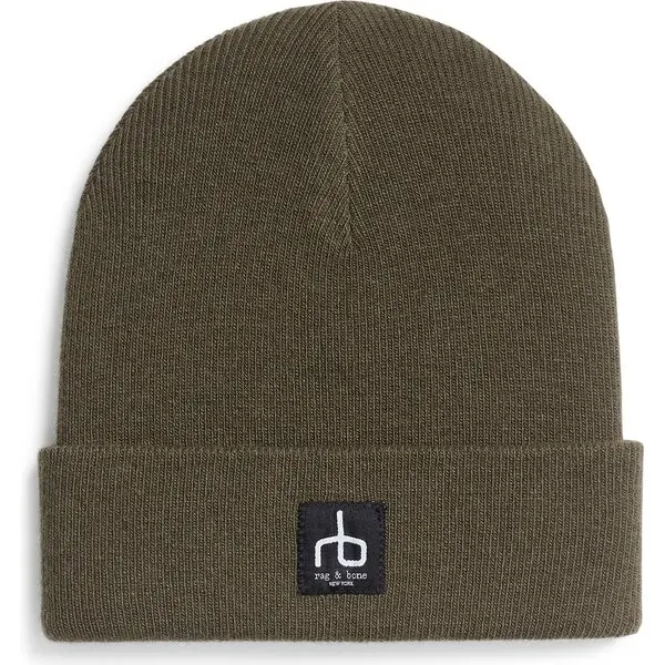 Rag & Bone Evan Beanie - Dark Green