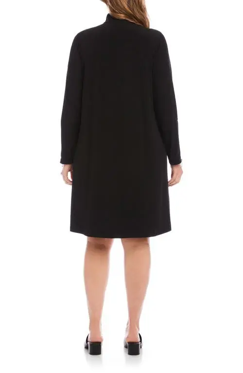 a line dress pattern with pockets The Assembly Paper Sewing Tulip Black and Apricot Polka Production Time:25 Days Style:Cutout a knee length dress