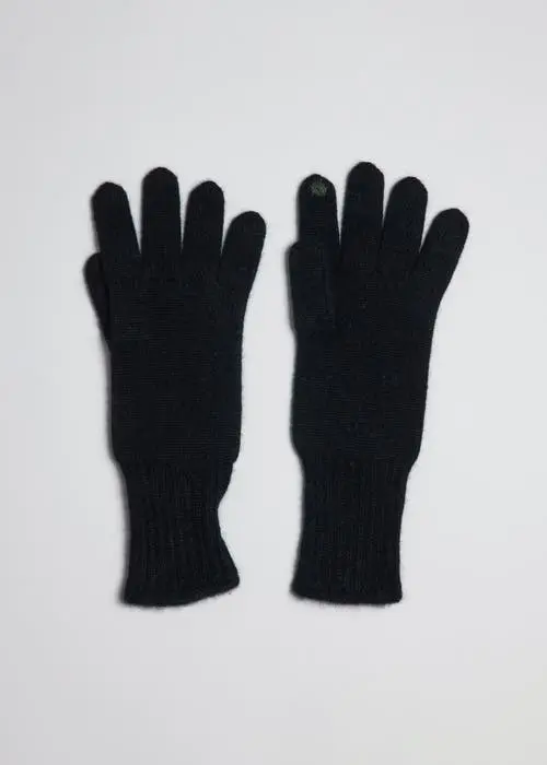 Hat Attack Cashmere Texting Gloves - Black