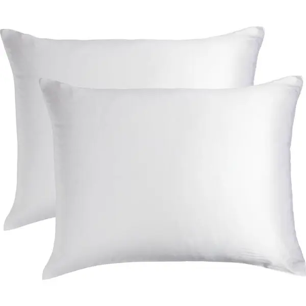 Nordstrom Set Of 2 Silk Pillowcases - White