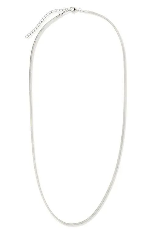 Sterling Forever Sterling Herringbone Chain Necklace