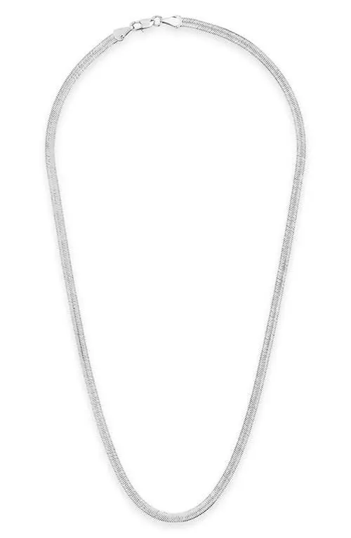 Sterling Forever Sterling Herringbone Chain Necklace