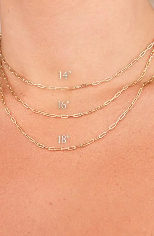 Sterling Forever Paper Clip Chain Necklace - Gold
