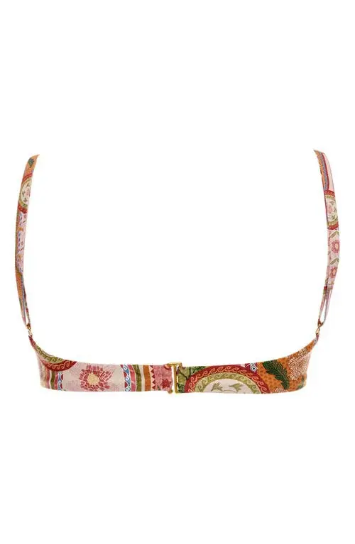 Agua Bendita Candelaria Fiore Underwire Bikini Top - Red