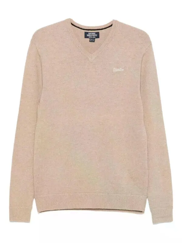 Superdry Logo-embroidered V-neck Jumper