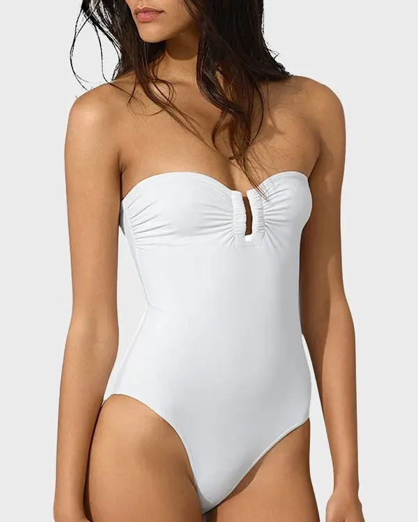 ERES Cassiopee Strapless U-hardware One-piece Swimsuit - Blanc