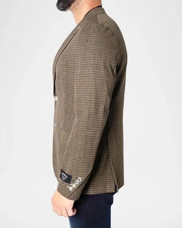 MACEOO Apos;s Descartes Vortex Grid Check Unconstructed Blazer