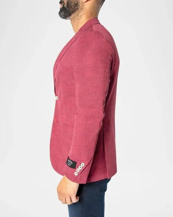 MACEOO Descartes Solid Unconstructed Blazer - Red