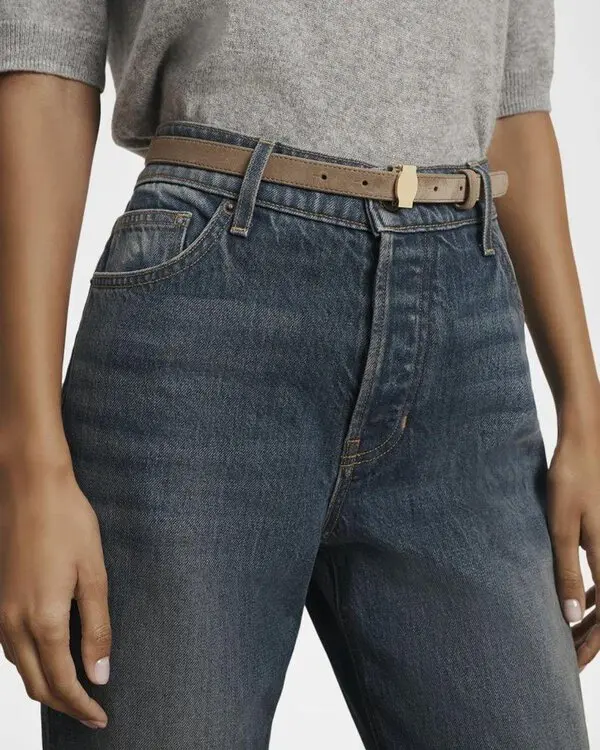 Veronica Beard Dash Suede Belt - Bark