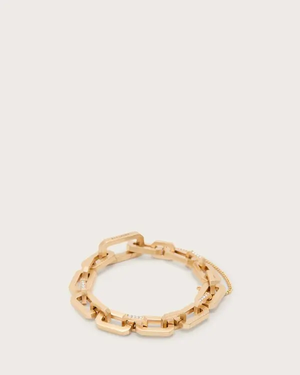 ALLSAINTS Kaia Hex Link Bracelet - Brass