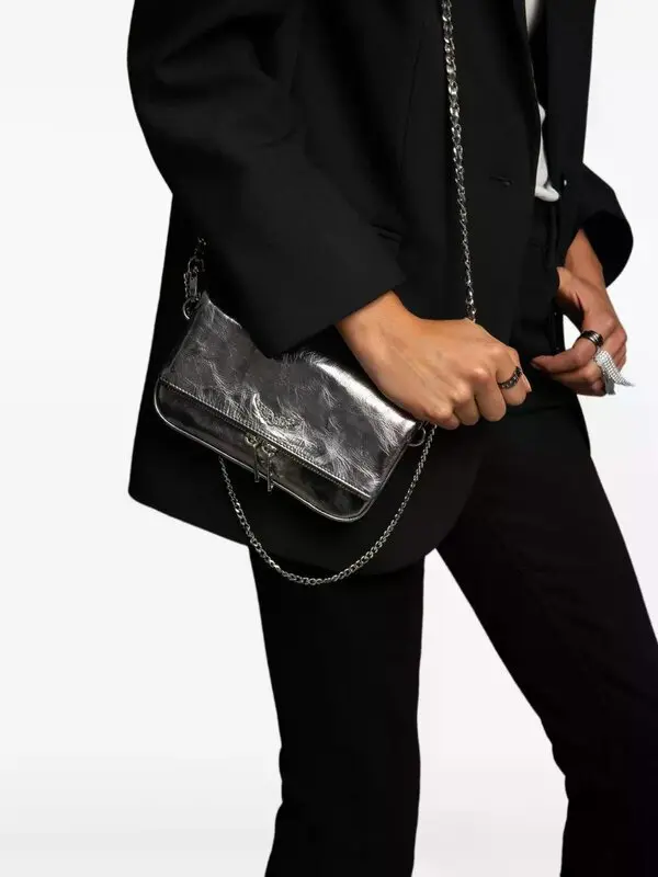 Zadig&Voltaire Rock Nano Metal-chain Shoulder Bag - Silver