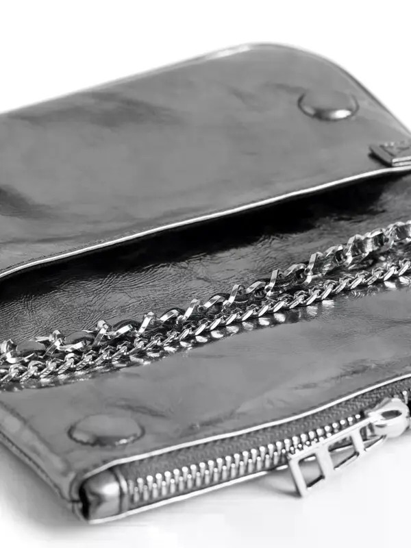 Zadig&Voltaire Rock Nano Metal-chain Shoulder Bag - Silver
